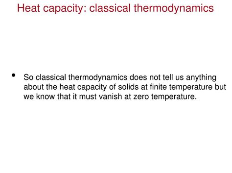 Ppt Heat Capacity Of The Lattice Powerpoint Presentation Free