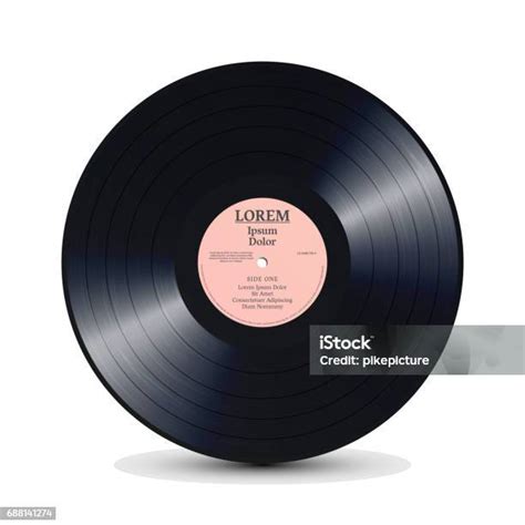 비닐 디스크 벡터를 비웃은 다입니다 현실 빈 흰색 절연입니다 디제이 스크래치에 대 한 플레이트입니다 벡터 일러스트 레이 션 Dj에 대한 스톡 벡터 아트 및 기타 이미지