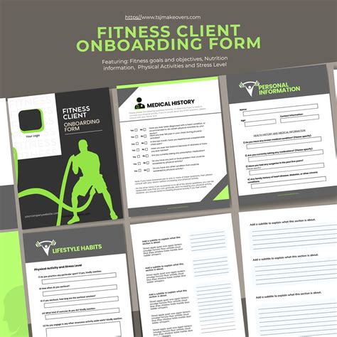 Fitness Client Onboarding Form Tsjmakeoverscom