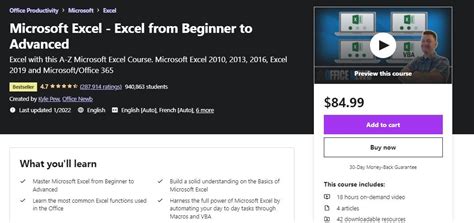 the 4 best excel courses on udemy