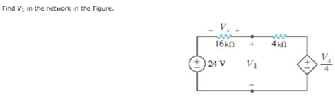 solved find v1 in the network in the figure