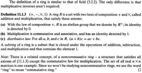 abstract algebra do subrings contain 0 the additive identity because