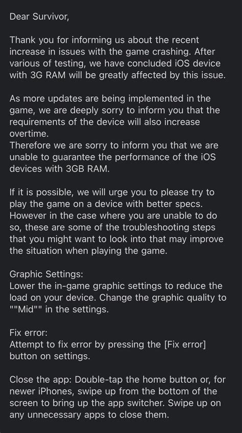Crash Issues On Ios Devices With 3gb Ram Rsurvivorio