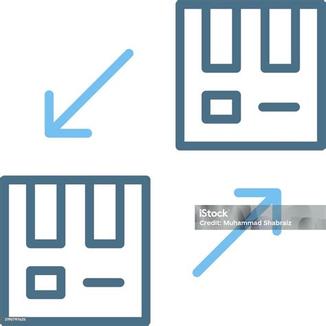 Displacement Line Two Colour Icon Stock Illustration Download Image