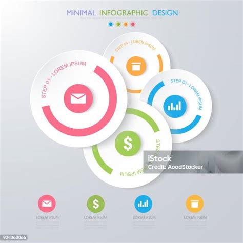 비즈니스 Infographic 템플릿 개념은 풀 컬러 아이콘으로 원 옵션 단계 다이어그램 정보 그래프 차트 비즈니스 프레 젠