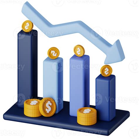 3d Illustration Finance Loss Object 22603415 Png