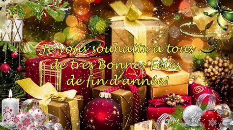 Je vous souhaite à tous et à toutes de très Bonnes Fêtes de fin d année