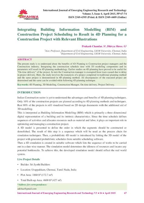 Pdf Integrating Building Information Modelling Bim And · G “integrating Building