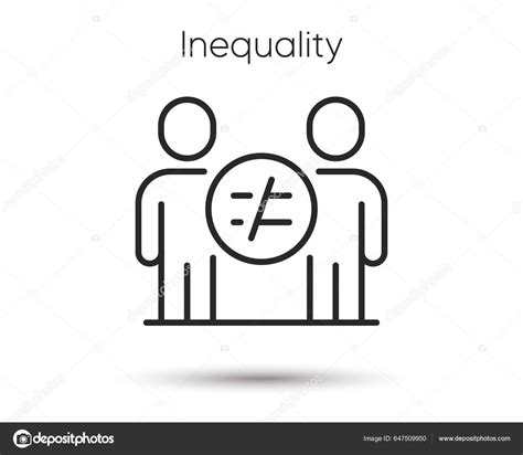 Discrimination Line Icon Equality Balance Sign Gender Inequality Symbol Illustration Stock