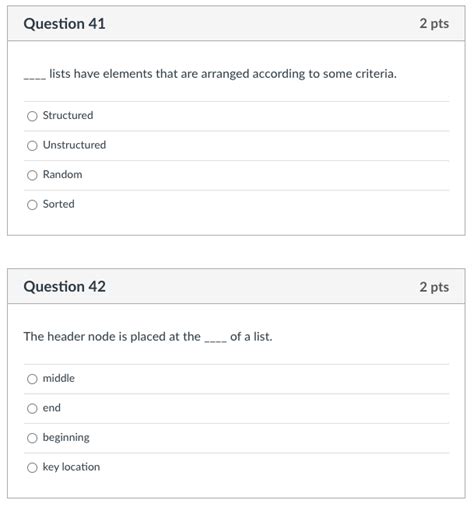 Solved Question 38 2 Pts To Successfully Implement A Stack