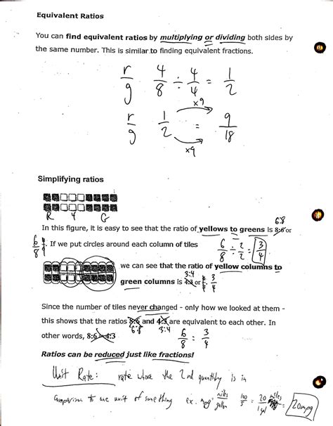 ratio notes and homework with examples on level hw what happened