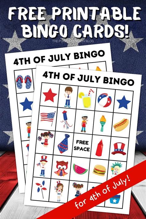 4th Of July Bingo Cards Free Printable Bingo Game