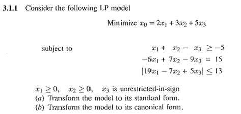 solved 3 1 1 ﻿consider the following lp model ﻿minimize