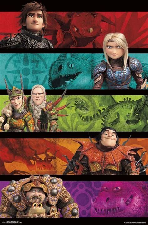 Dragão Desenho Httyd Art Dreamworks Dragons Dragon Vintage Poster