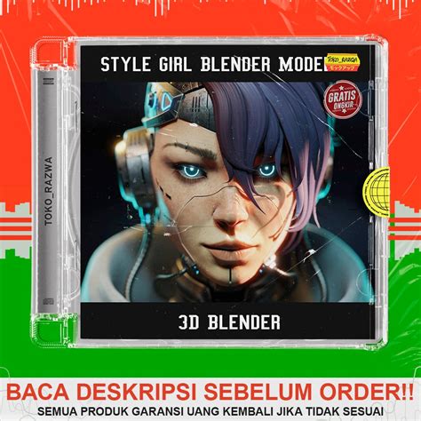 Jual 3d Blender Cyberpunk Style Girl Blender Modeling Full Videos