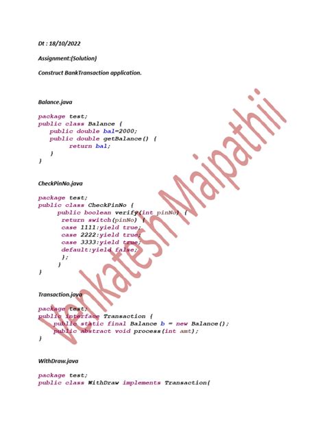 Class Running Notes 18th Oct Pdf Method Computer Programming