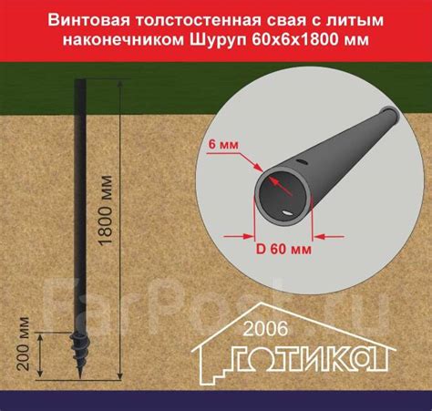 Винтовые сваи- шурупы 76 диаметр толстостенные с НДС от производителя ...