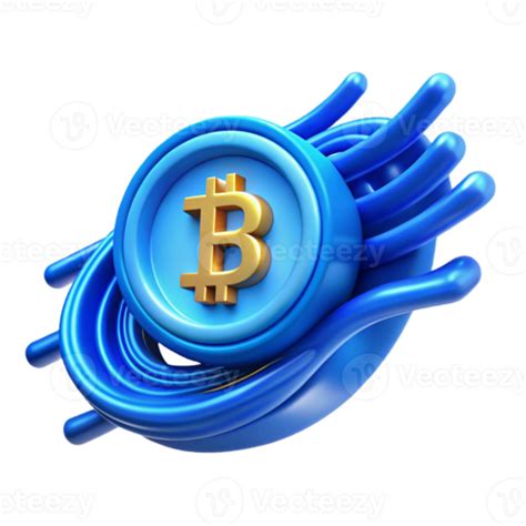 Bitcoin Cryptocurrency Digital Currency In Blue Abstract Waves 56410056 Png