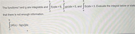 solved the functions f ﻿and g ﻿are integrable and