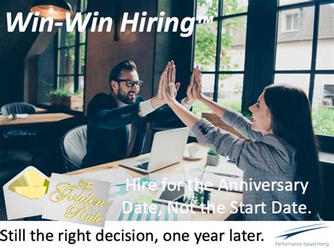 The Golden Rule Of Hiring Hire For The Anniversary Date Not The Start Date Thrive Global