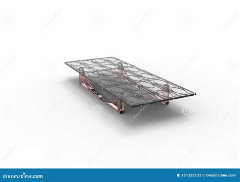 Simple Design Glass Table For Living Room Stock Illustration