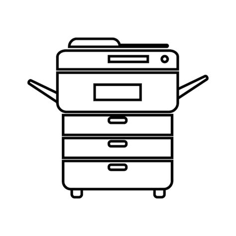 Premium Vector Multifunction Printer Or Auto Copier Icon