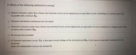 solved 3 which of the following statement is wrong