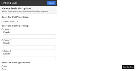 React Json Form Engine Examples CodeSandbox
