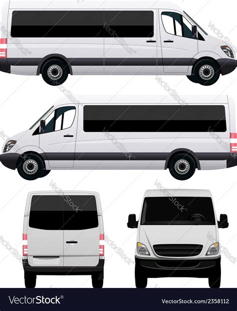 Passenger Van Minibus Royalty Free Vector Image