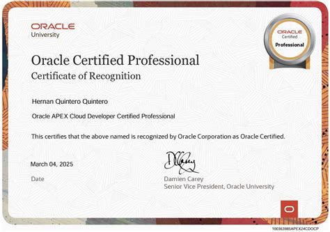 Oracleapex Oraclecertified Apexprofessional Lowcode Plsql