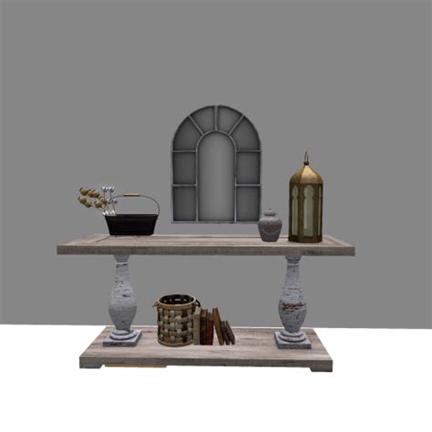 Second Life Marketplace ~ls Designs~ Karla Console And Decor Boxed