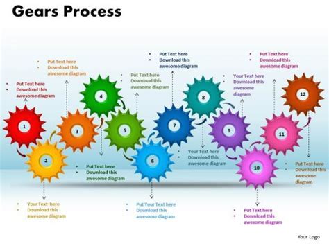 PowerPoint Slides Gears Process Business Ppt Templates