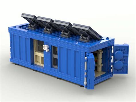 Lego Moc Shipping Container Cafe By Legomodernist Rebrickable Build With Lego