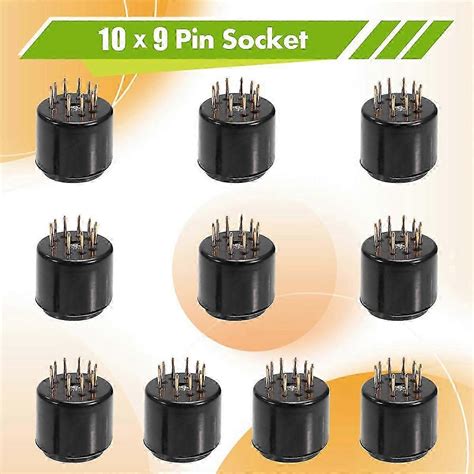 10pcs 9pin Tube Socket Test Saver For 6dj8 12ax7 Ecc83 12au7 Ecc82 Ef86 6922 5670 Audio