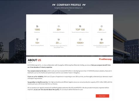 Company Overview Hong Kong Willstrong Industrial Company Limited