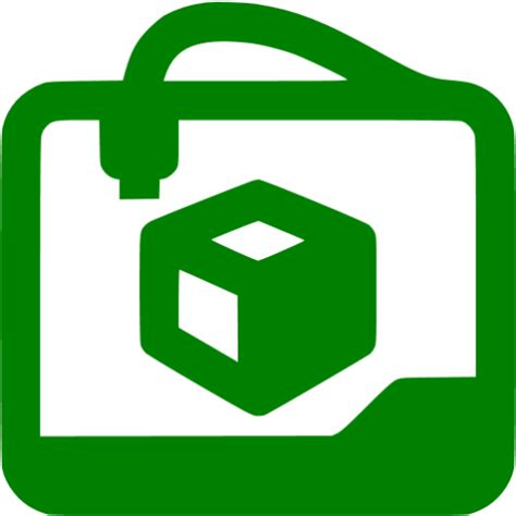 Green 3d Printer Icon Free Green Printer Icons
