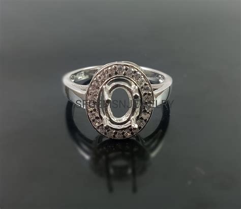 7x5mm Oval Mount In 925 Silver Semi Mount Ring Stone Setting Size 7x5mm