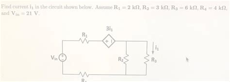 [solved] find current mathrm{i} {1} in the circuit