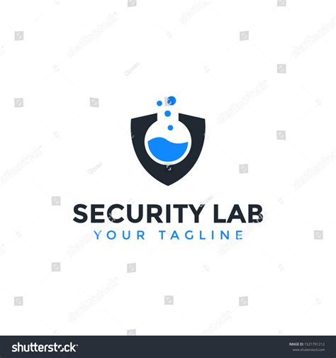 Security Shield Lab Logo Design Template Stock Vector Royalty Free