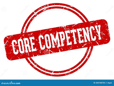 Core Competency Rectangular Sign Core Competency Stamp Vector