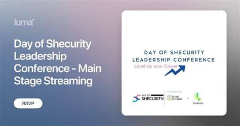 Shiphrah Wairima On Linkedin Day Of Shecurity Leadership Conference Main Stage Streaming · Luma