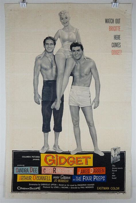 Gidget 1959 Original Movie Poster Sandra Dee Cliff Robertson James Darrin 2083690425