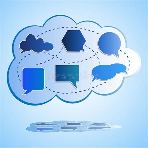 Private Cloud Computing Illustration In Flat Design With Globe Stock