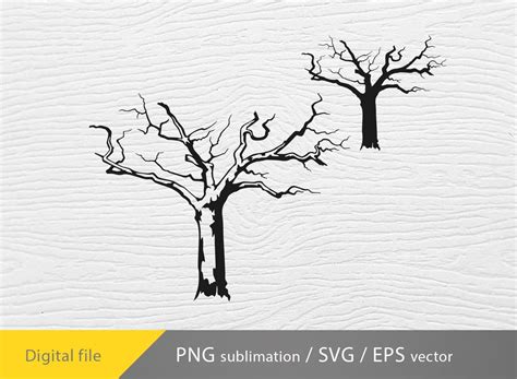 Old Tree Svg Bare Tree SVG Bare Tree Silhouette Dead Tree Svg Forest Svg Bare Tree Png