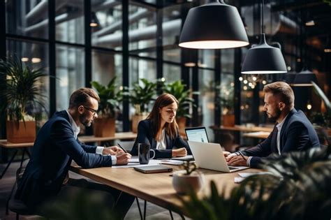 Premium Ai Image Navigating Challenges Together Office Scenario With Generative Ai