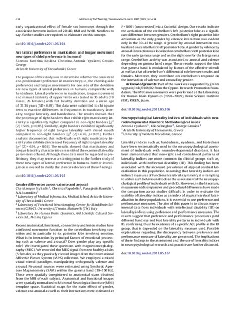 Pdf Are Lateral Preferences In Mastication And Tongue Movement New