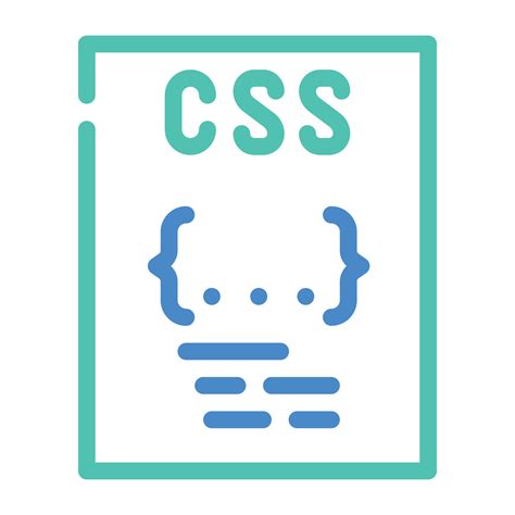 Css File Format Document Color Icon Vector Illustration Vector Art At Vecteezy