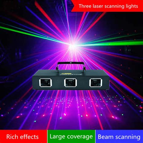 뜨거운 판매 파티 Rgb 풀 컬러 레이저 광 3 헤드 3 색6 색 Dj 디스코 크리스마스 전문 Led 무대 조명무대 조명