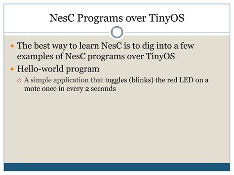 Ppt Tinyos And Nesc Powerpoint Presentation Free Download Id 2053749