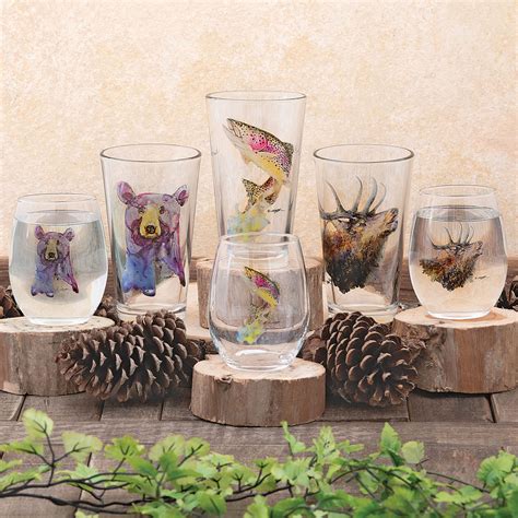 Rustic Glassware At Black Forest Decor